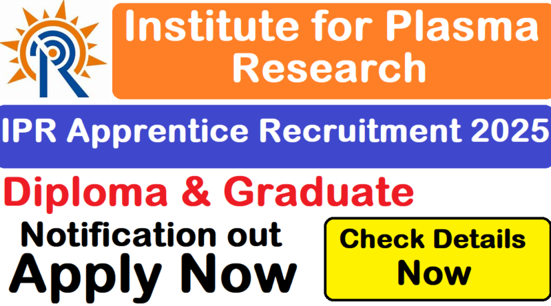 IPR Apprentice Recruitment 2025, 03/05/2025 last date ‣ Anil Sir ITI