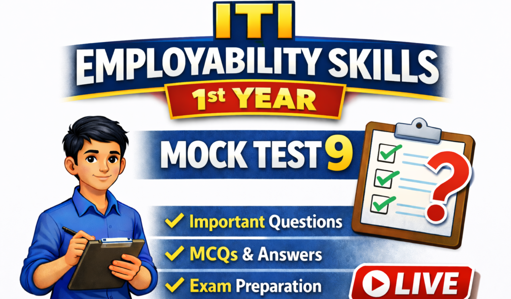 ITI Employability Skills 1st Year – Mock Test 9 Live - Anil Sir ITI