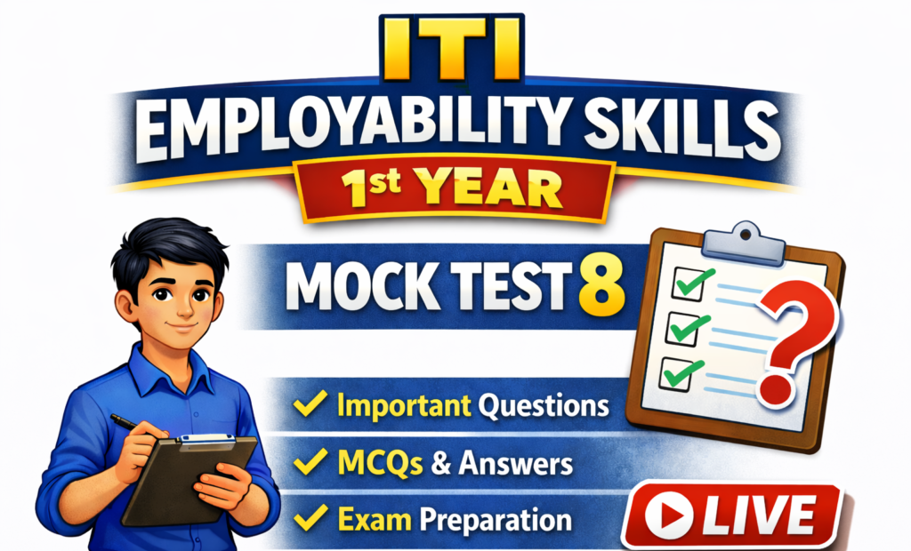 ITI Employability Skills 1st Year Mock Test 8 Live - Anil Sir ITI